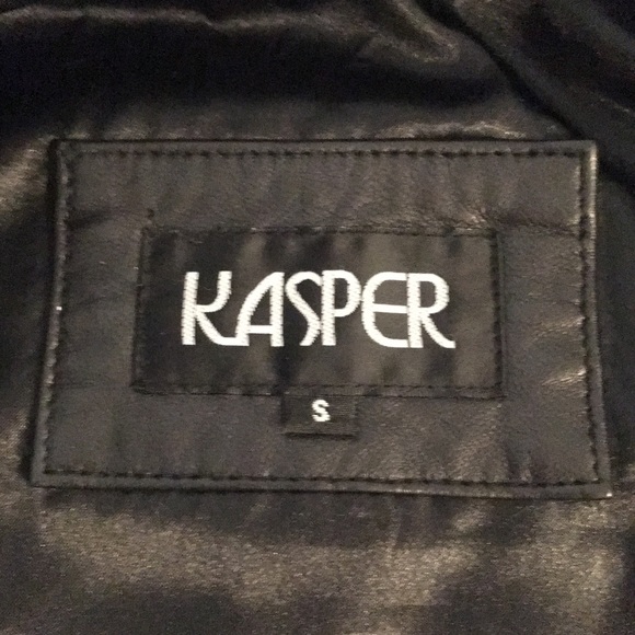 Kasper | Jackets & Coats | Kasper Black Leather Jacket | Poshmark